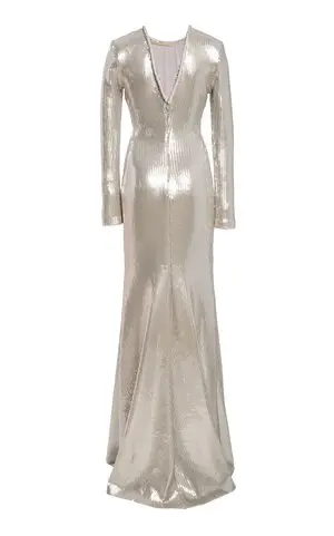Prabal Gurung Stretch Sequined Gown