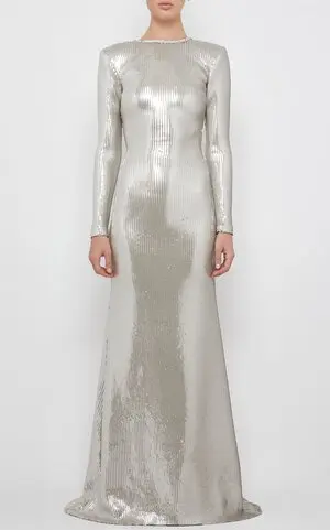 Prabal Gurung Stretch Sequined Gown