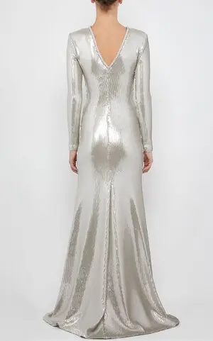 Prabal Gurung Stretch Sequined Gown