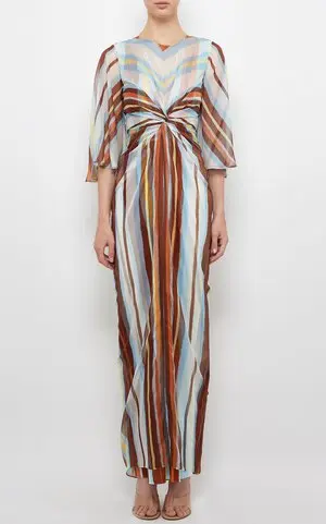 Prabal Gurung Twisted Chiffon Maxi Dress