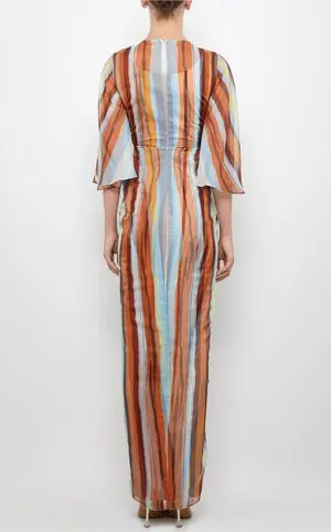 Prabal Gurung Twisted Chiffon Maxi Dress