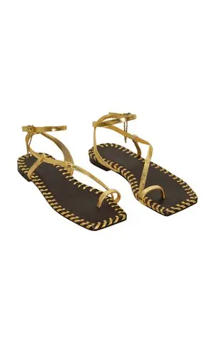 Johanna Ortiz The Hidden Sanctuary" Flat Sandals - Brown