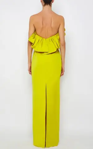 Prabal Gurung Ruffled Faille Column Gown