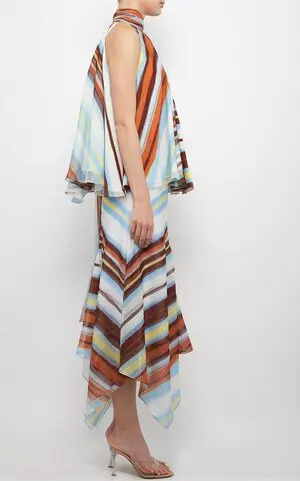 Prabal Gurung Chiffon-cotton Halter Top