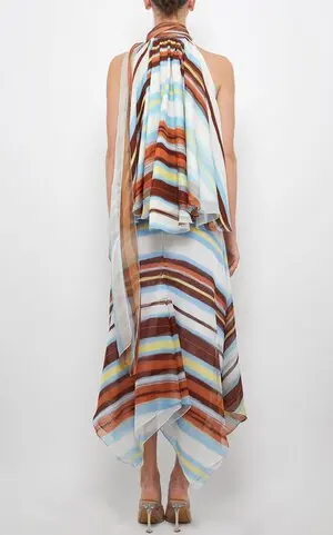 Prabal Gurung Chiffon-cotton Halter Top