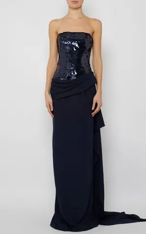 Prabal Gurung Strapless Sequined Gown