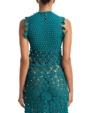 Rabanne Beaded Crochet Top