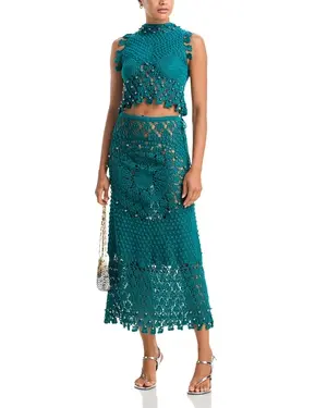 Rabanne Beaded Crochet Top