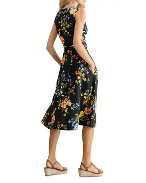 HOBBS LONDON Petite Floral Linen Dress