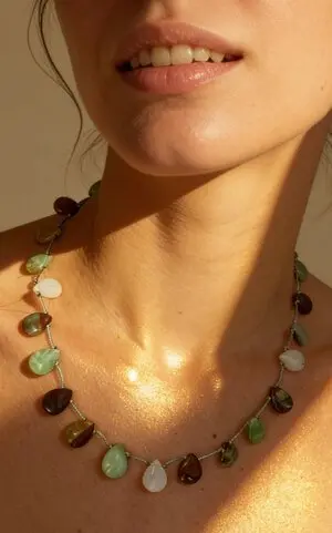 CHIS STUDIO Bahia Necklace Chrysoprase
