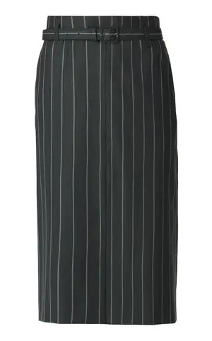 Monse Striped Stretch-wool Midi Pencil Skirt - Stripe