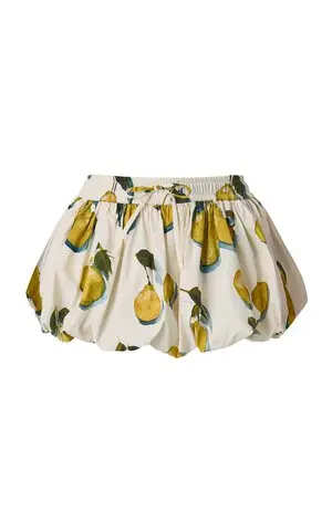 Monse Lemon-print Cotton Bubble Skort - Multi