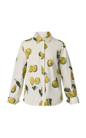 Monse Lemon-print Stretch-cotton Button-up Shirt - Multi