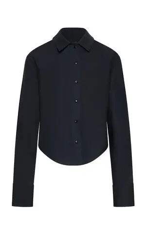 Ossou Brooks Cotton Shirt - Dark Grey
