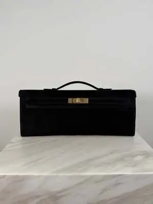 Hermès Hermès Kelly Cut Doblis With Permabrass Hardware Black