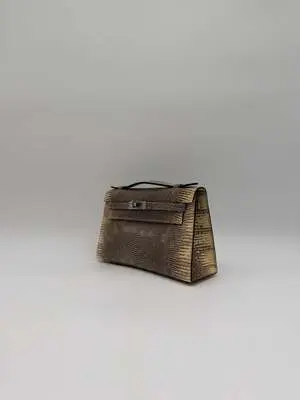 Hermès Kelly Lizard Ombre Palladium Hardware - Brown