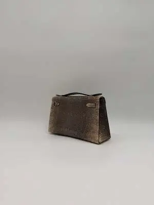 Hermès Kelly Lizard Ombre Palladium Hardware - Brown