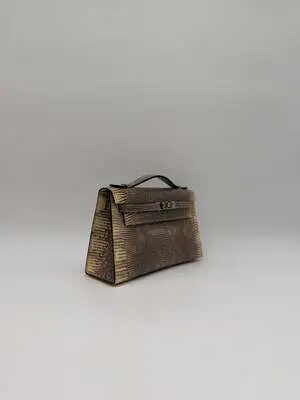 Hermès Kelly Lizard Ombre Palladium Hardware - Brown