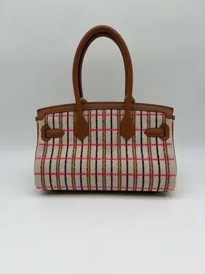 Hermès Birkin Shoulder Toile & Swift Palladium Hardware