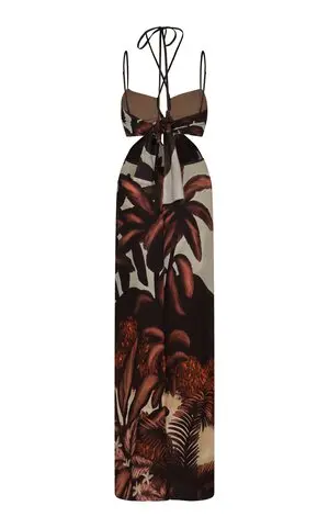 Johanna Ortiz Fervent Flower Printed Silk Maxi Dress