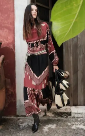 Johanna Ortiz Lo Sublime Printed Silk Maxi Dress