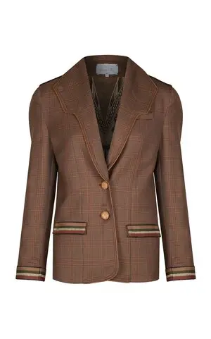 Johanna Ortiz The Artful Journey Single-breasted Wool Jacket - Brown