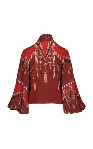 Johanna Ortiz Maps Of The South Silk Top