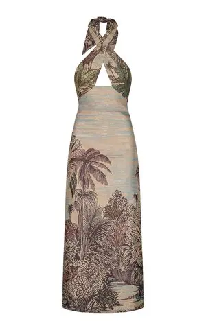 Johanna Ortiz Elegant Expedition Printed Midi Dress - Multi