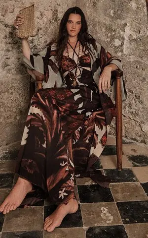 Johanna Ortiz Tropical Wonderland Printed Silk Duster