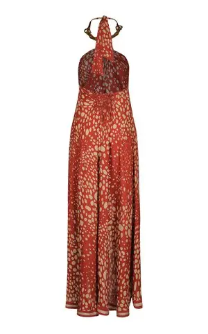 Johanna Ortiz Desert Of Embers Printed Linen-blend Top