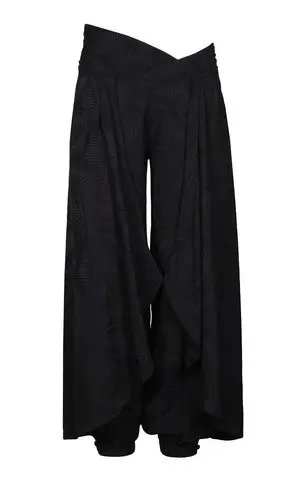 Johanna Ortiz Winter Echo High-rise Wide-leg Pants - Black