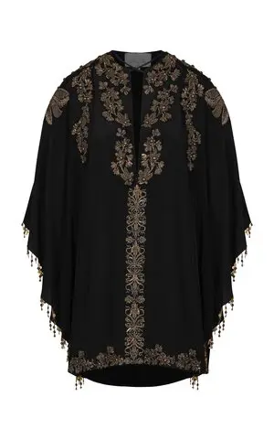 Johanna Ortiz A Collection Of Dreams Embellished Silk Tunic - Black