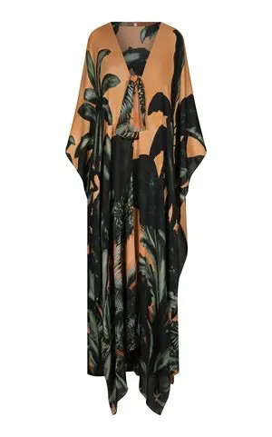 Johanna Ortiz Into The Emerald Wild Silk Tunic - Multi