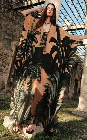 Johanna Ortiz Into The Emerald Wild Silk Tunic