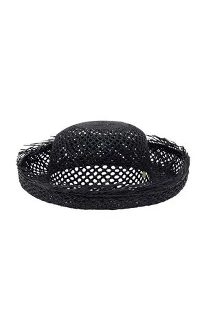 ALEMAIS Straw Sailor Hat - Navy