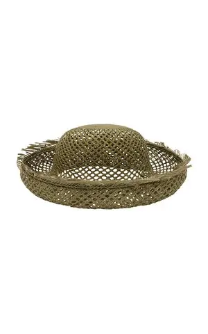 ALEMAIS Straw Sailor Hat - Olive