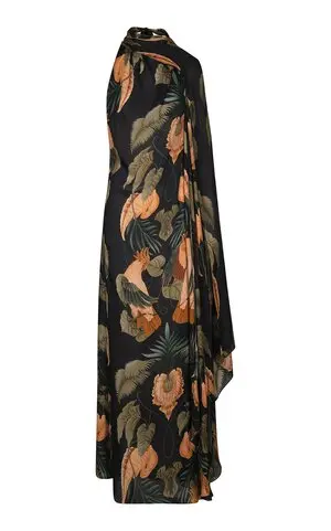 Johanna Ortiz Curious Natuer Printed Silk Maxi Dress