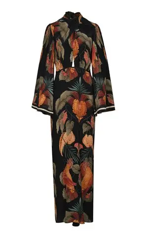 Johanna Ortiz A Land Of Silent Colors Printed Silk Maxi Dress - Multi