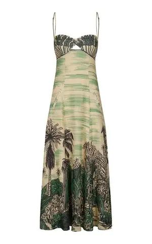 Johanna Ortiz A Story Without End' Printed Linen Midi Dress