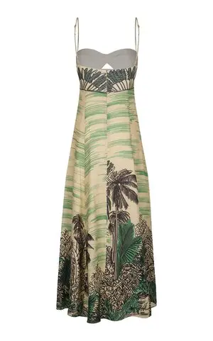 Johanna Ortiz A Story Without End' Printed Linen Midi Dress