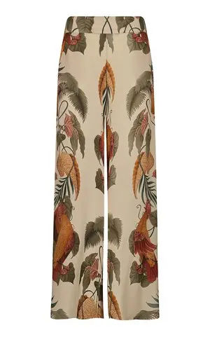 Johanna Ortiz Brave Printed Silk Wide-leg Pants - Multi