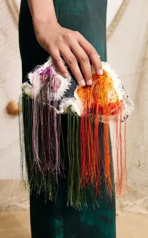 ALEMAIS Sophie Silk Clam Clutch