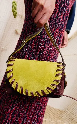 ALEMAIS Mini Suede Curve Bag