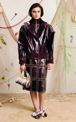 ALEMAIS Alba Beaded Barrel Bag