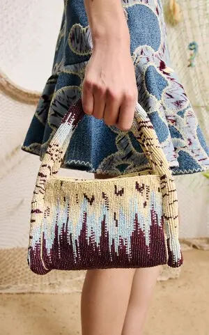 ALEMAIS Alba Beaded Barrel Bag