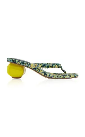 ALEMAIS Ondina Rouched Heel Thong Sandal - Multi