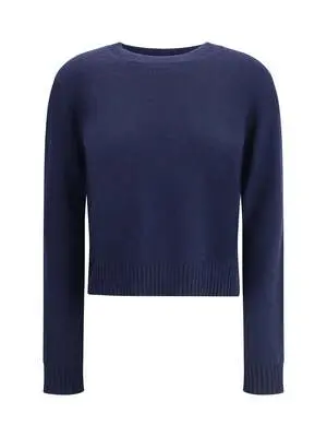 LISA YANG Mable Cashmere Crew Neck Sweater - Blue