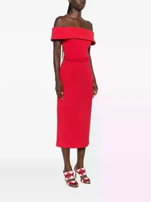Rebecca Vallance Precious Off-shoulder Midi Dress