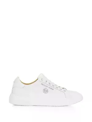 Philipp Plein Leather Lo-top Sneakers - White