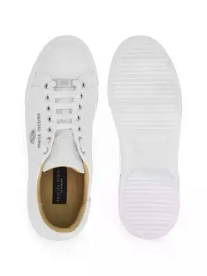 Philipp Plein Leather Lo-top Sneakers - White